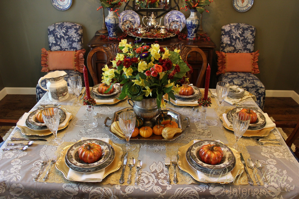 A Traditional Thanksgiving Table - Belle Bleu Interiors