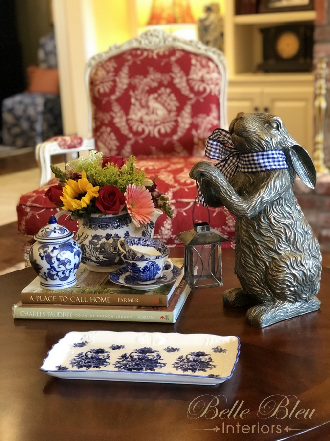How to Create a Simple Spring Vignette - Belle Bleu Interiors