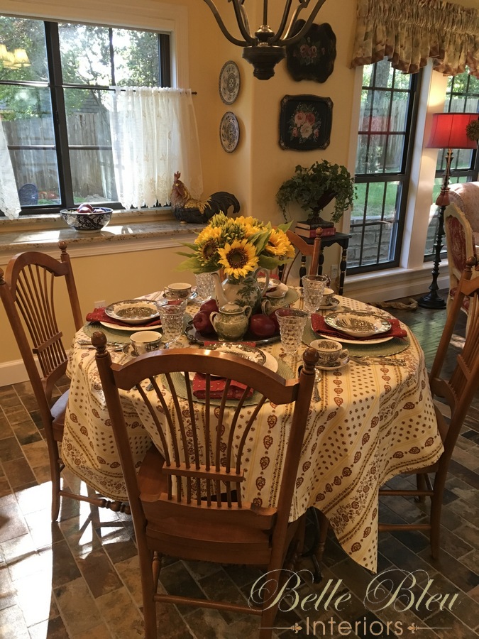 Early Autumn French Country Table - Belle Bleu Interiors
