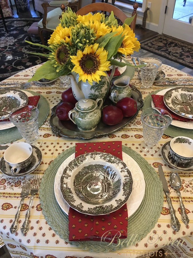 Early Autumn French Country Table - Belle Bleu Interiors