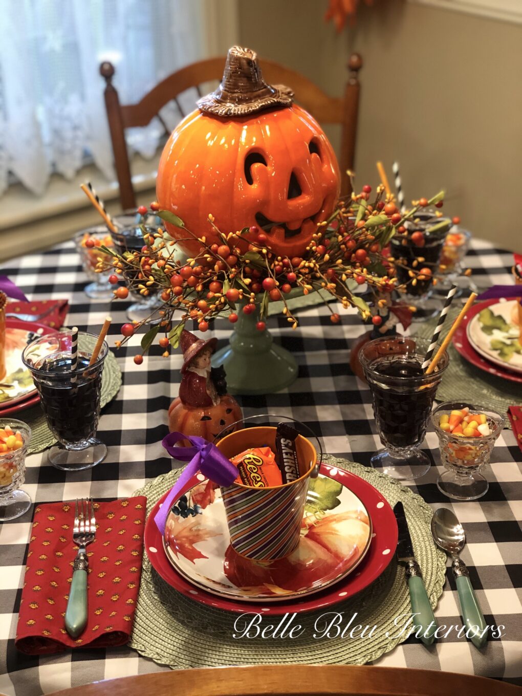 A Happy Halloween Tablescape - Belle Bleu Interiors