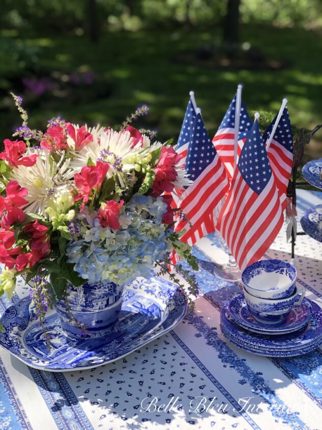 A Red, White, and Blue Monday Morning Blooms - Belle Bleu Interiors