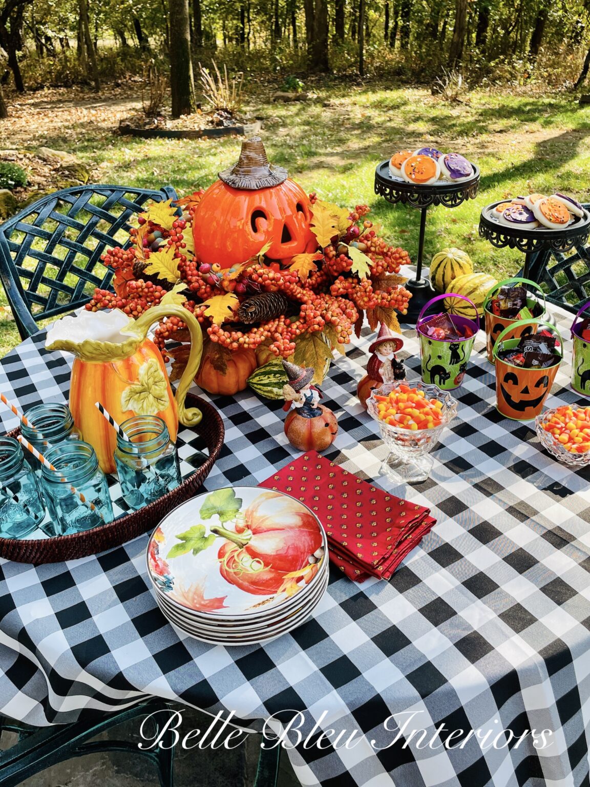 A Sweet Halloween Table - Belle Bleu Interiors