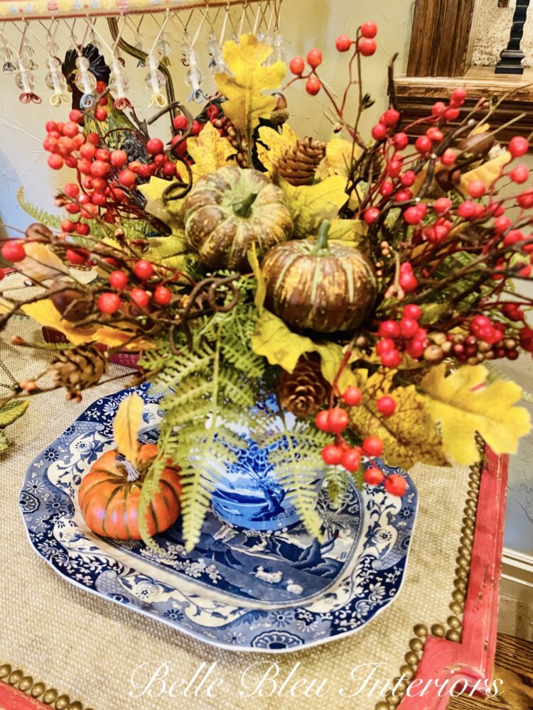 A Special Estate Sale Find and Fall Decorations - Belle Bleu Interiors