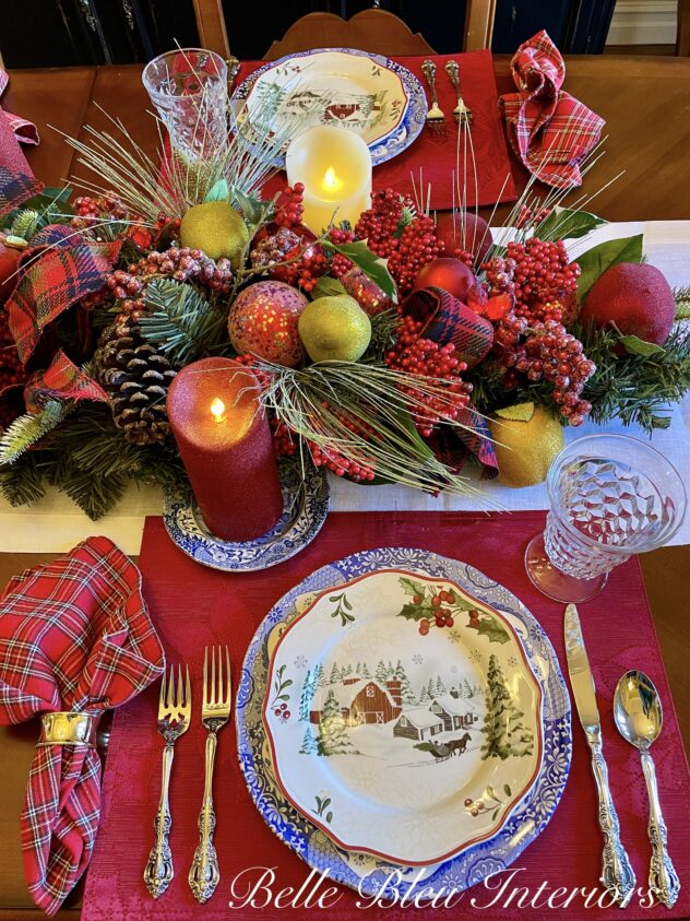 A Joyous Christmas Table - Belle Bleu Interiors