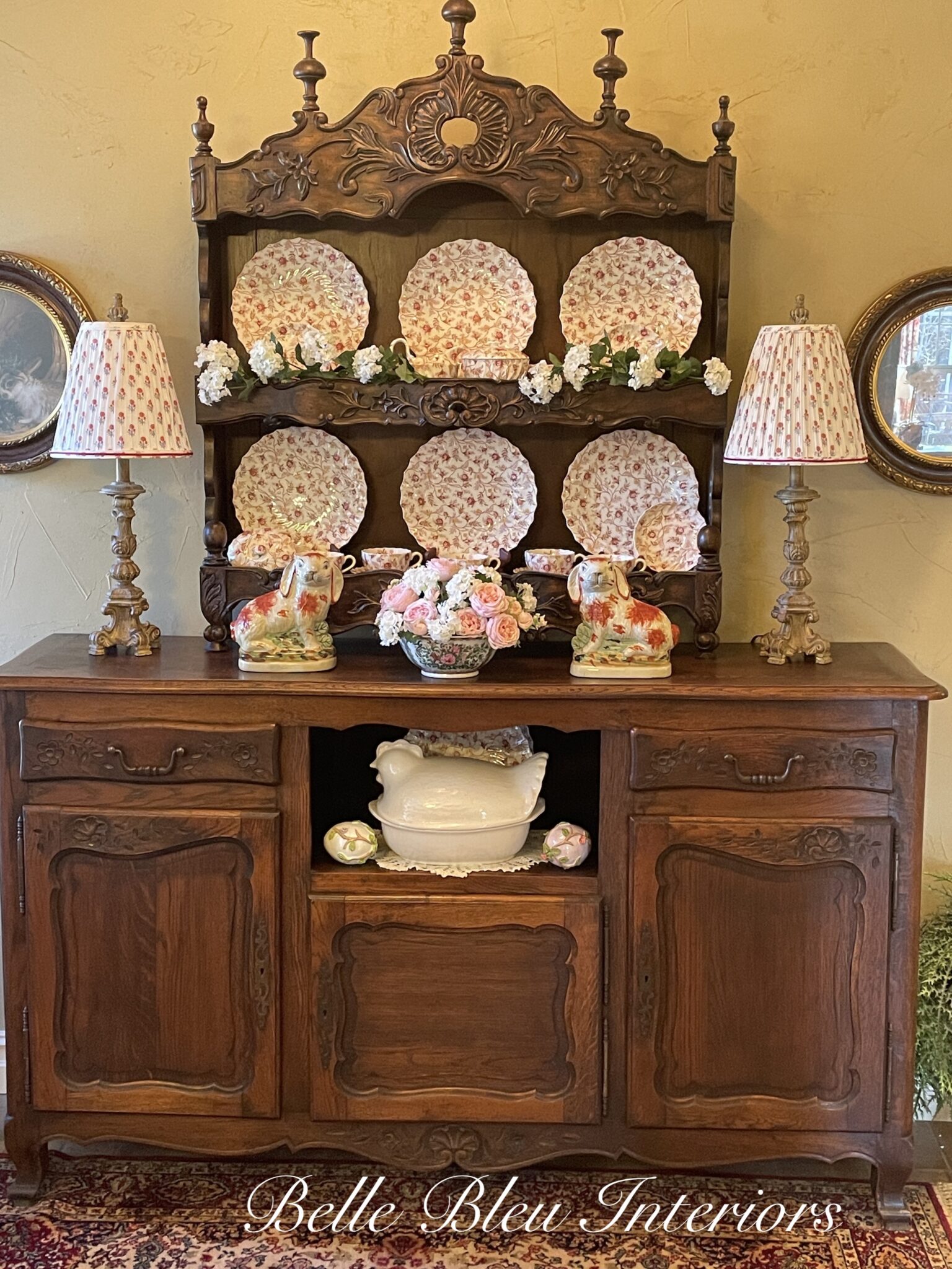 Early Spring in the Entry Hall - Belle Bleu Interiors