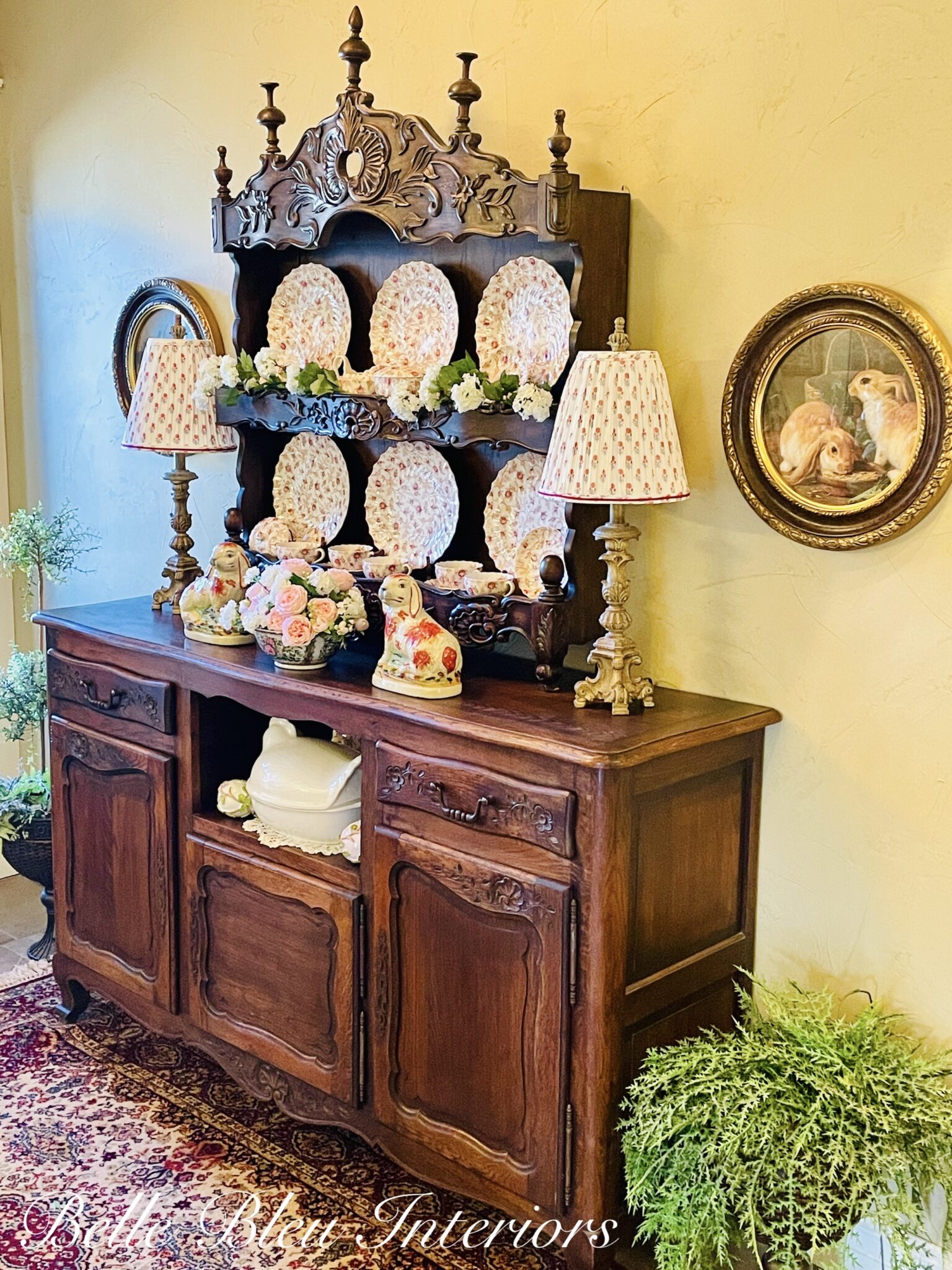 Early Spring in the Entry Hall - Belle Bleu Interiors