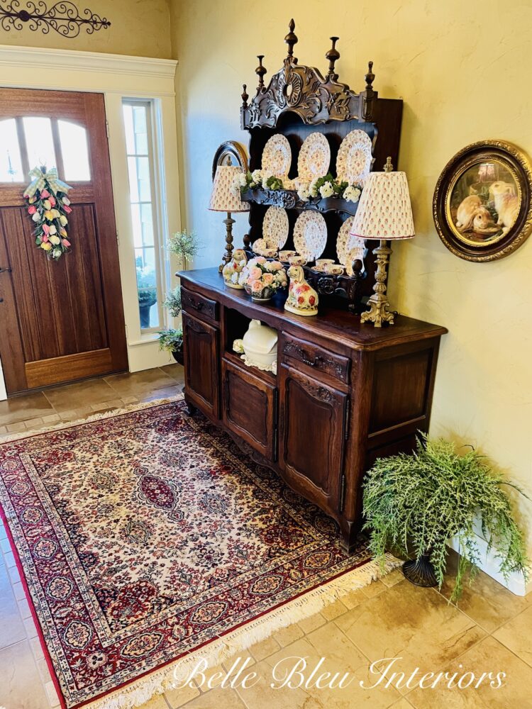 Early Spring in the Entry Hall - Belle Bleu Interiors