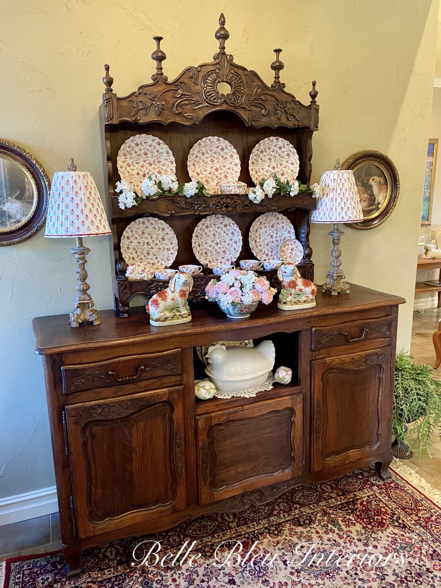 Early Spring in the Entry Hall - Belle Bleu Interiors